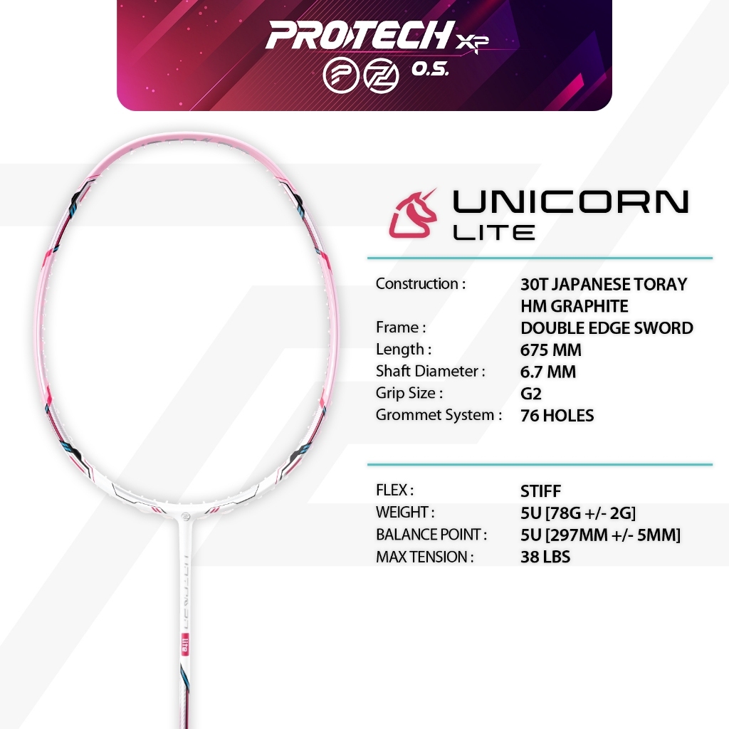 PROTECH MAGIC CYCLOP | UNICORN | UNICORN LITE 3U/4U/5U BADMINTON RACKET ...
