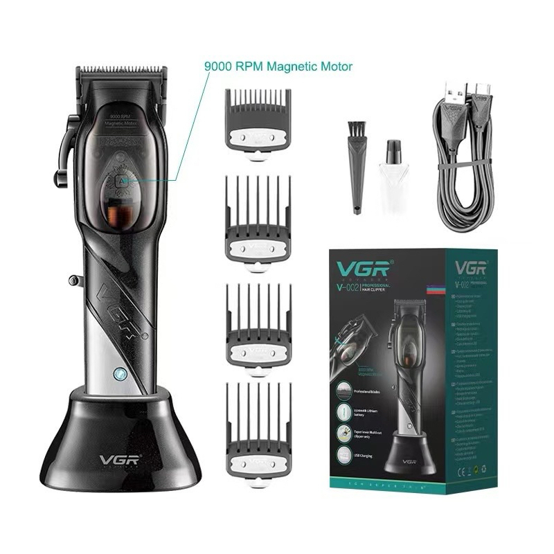 Original VGR V002 Adjustable Haircut Machine Hair Clipper Magnetic ...