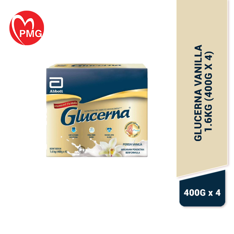[PMG PHARMACY] Glucerna Vanilla 1.6kg (400g X 4) | Shopee Malaysia