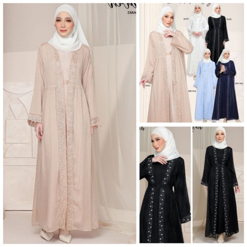 Rhaudhah Exclusive Shimmer Abaya. 823 Rhaudhah Abaya Cardigan. Jubah ...