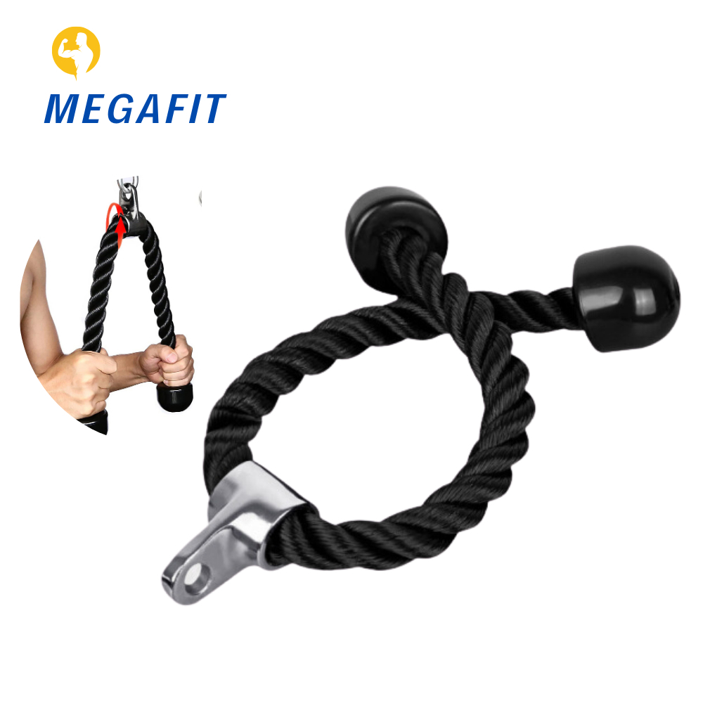 MEGAFIT Tricep Rope Bicep Cable Gym Training Muscle Groups Back Arms ...