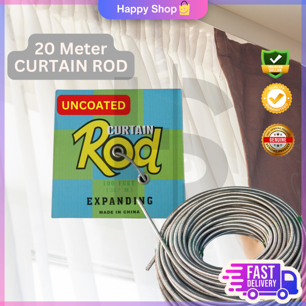 20METER 65FEET 1BOX CURTAIN ROD/SPRING TALI DAWAI LANGSIR UNCOATED ...