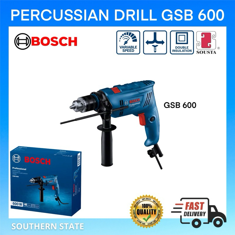 BOSCH GSB 600 IMPACT DRILL / DRIVER PROFESSIONAL SCREW DRIVER BIT ...