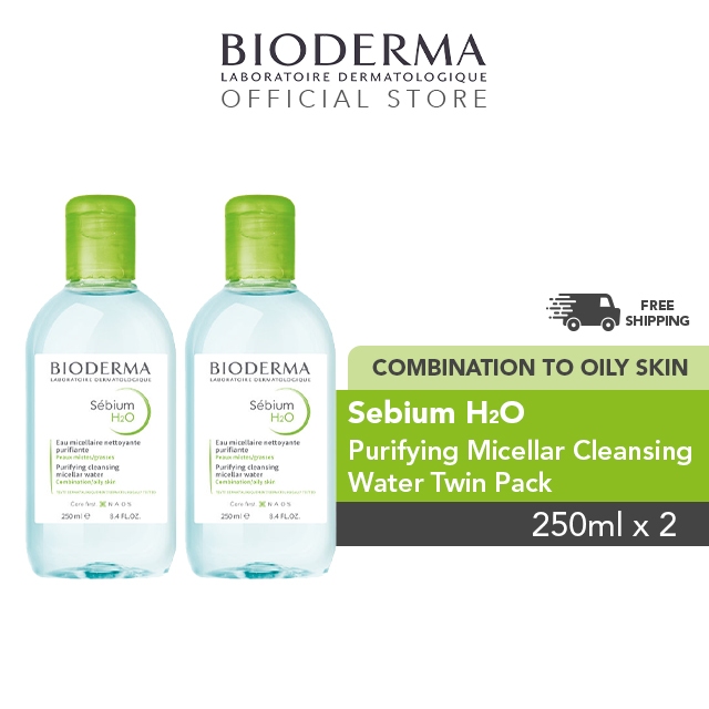 Bioderma Sebium H2O Purifying Micellar Water (250ml x 2) [Exp: March ...