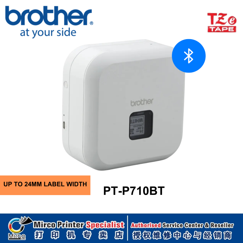 Brother PT-P710BT Mobile Portable Label Printer (Bluetooth Connect ...