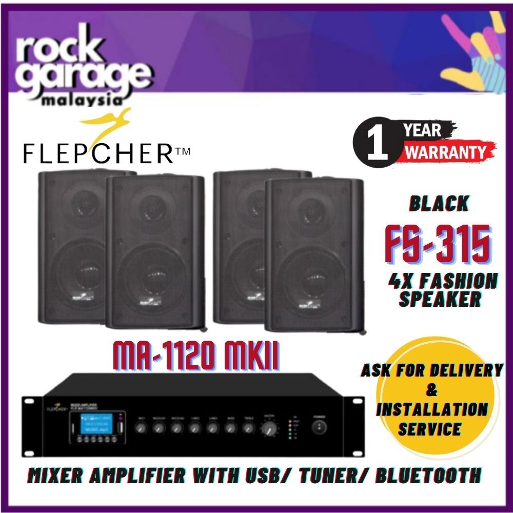 Flepcher MA-1120 MKII Mixer Amplifier with Flepcher FS-315B Fashion ...
