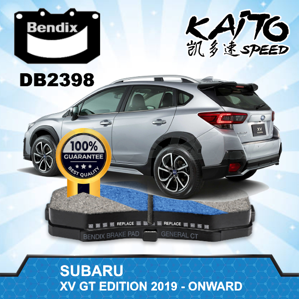 Bendix Rear Brake Pad DB2398 Subaru XV GT3 / GT7 GT Edition 2018 2019 2020 2021 2022 2023 2024 ...