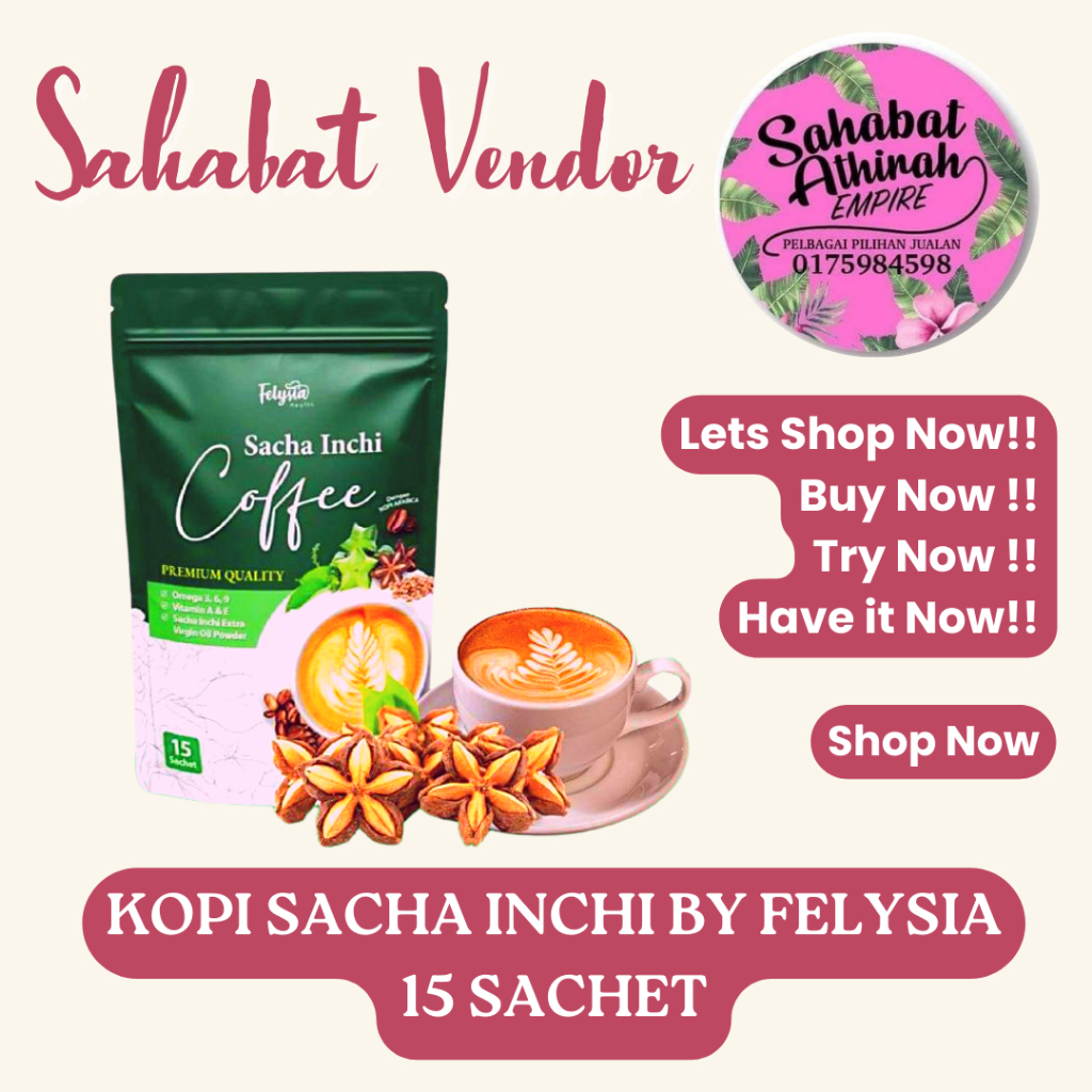 FELYSIA KOPI SACHA INCHI | COFFEE SACHA INCHI 1 PACK 15 SACHET | Shopee ...