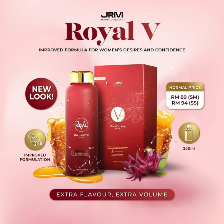 Royal V JRM 350ML + Postage Jamu Ratu Malaya Royal V Bonda Rozita Jus ...