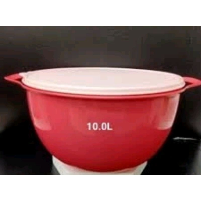 That's A Bowl 10L Tupperware with freegift 🎁. Pink peach color ...