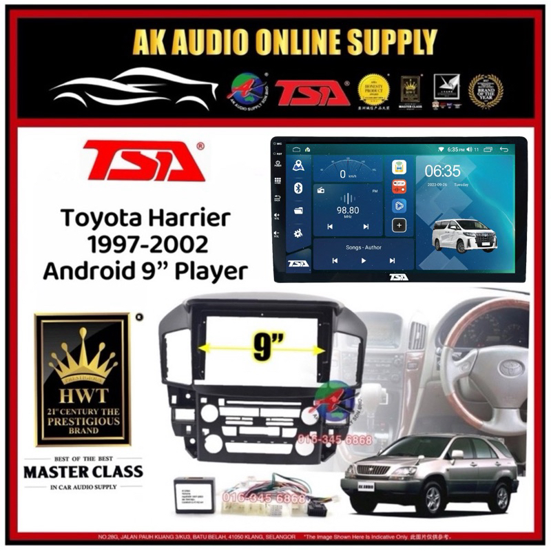 818 2+32GB TSA Toyota Harrier 1997 1998 - 2002 ( With Cabus ) Android 9 ...