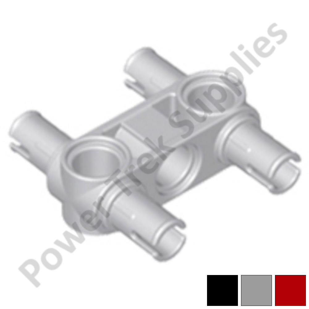Lego Technic Compatible - Pin Connector Perpendicular 3L w/ 4 Pins ...