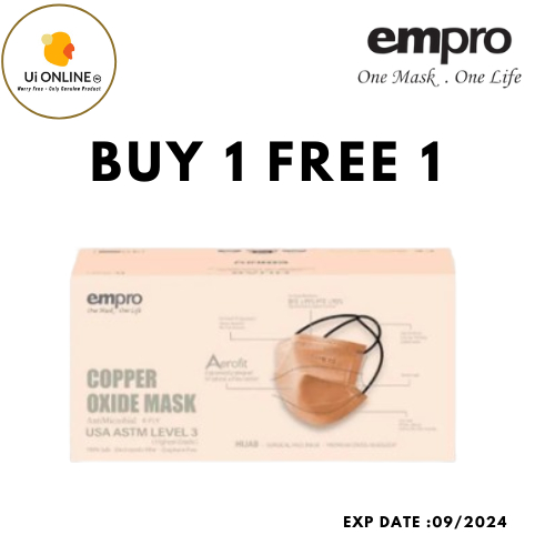 EMPRO AEROFIT H SERIES (COPPER OXIDE) SURGICAL FACE MASK - HIJAB (50PCS ...
