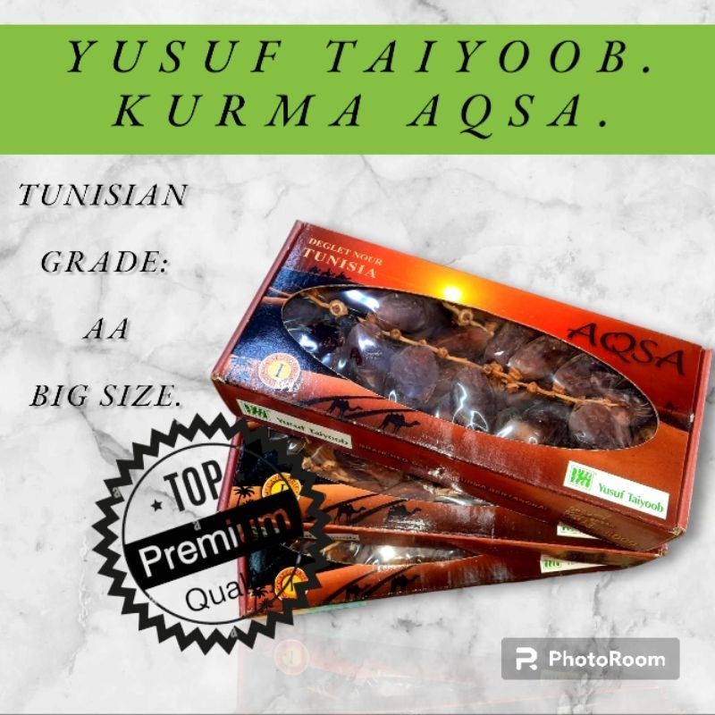 BORONG KURMA AQSA BERTANGKAI, YUSUF TAIYOOB 500G × 12 PACKETS, BIG SIZE ...