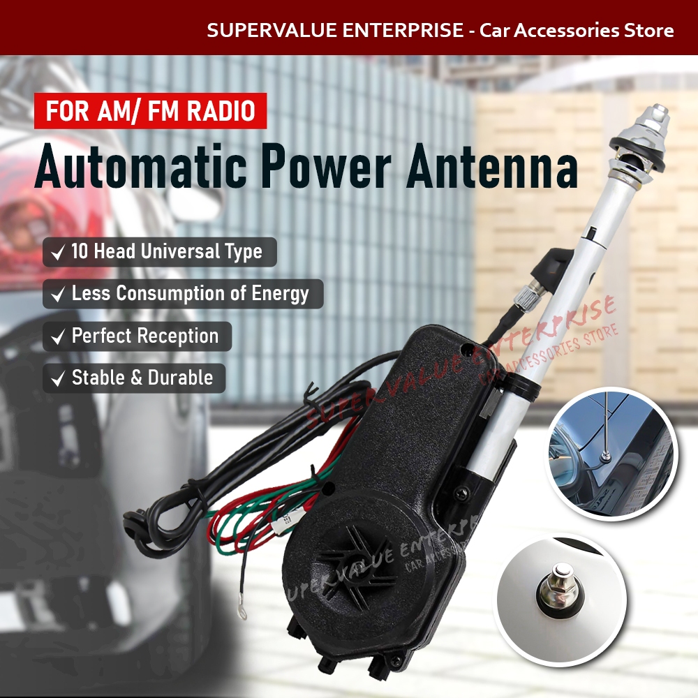 AM FM Radio Car Automatic Power Antenna 10 Head Universal Type Extra ...