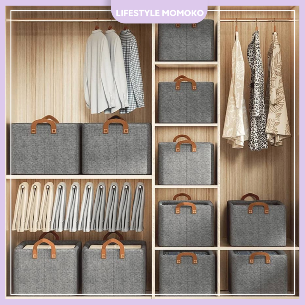 Clothes Storage Box Household Organization Box Pants Fabric Linen ...