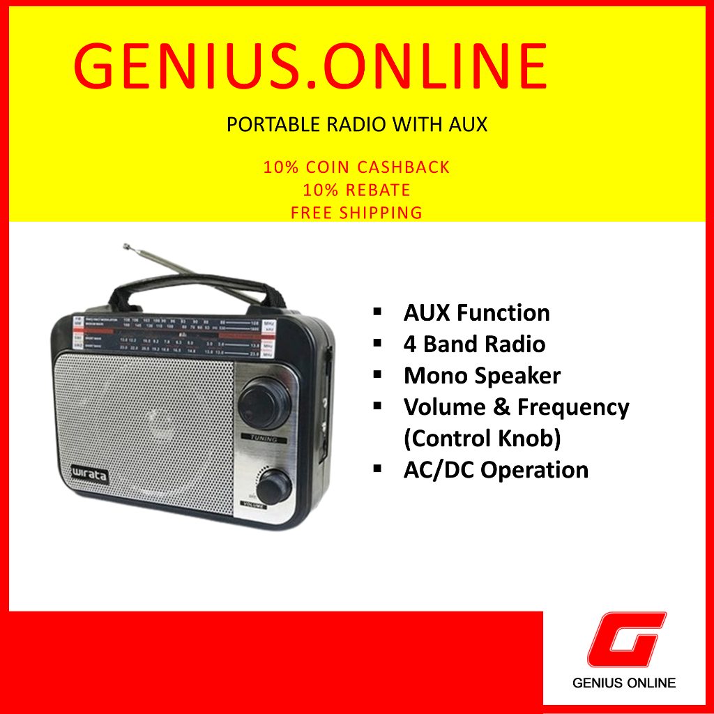 Wirata Portable Radio with AUX - Random Colour LTQ1 | Shopee Malaysia