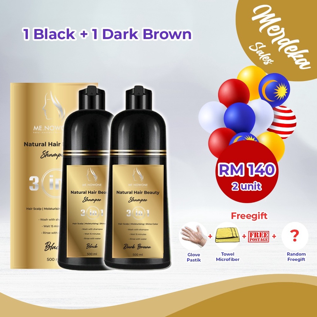 ALL (HOT SALES) PETALS MENOWONE HAIR COLOR SHAMPOO HILANGKAN WARNA ...