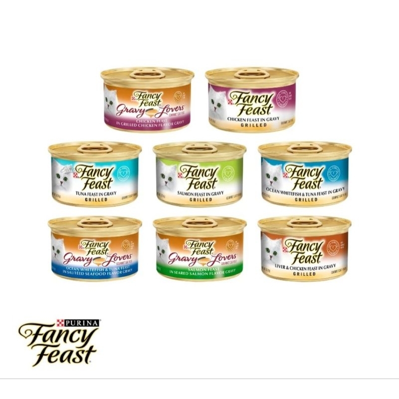 Fancy feast 85g gravy lovers / grilled wet cat food / Makanan kucing ...
