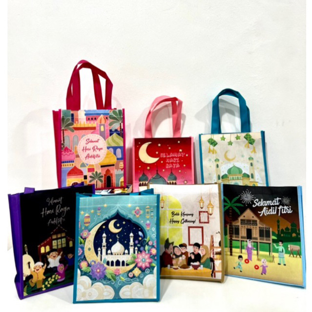 Gift bag bekas kuih raya beg raya hari raya non woven beg bag gift bag ...