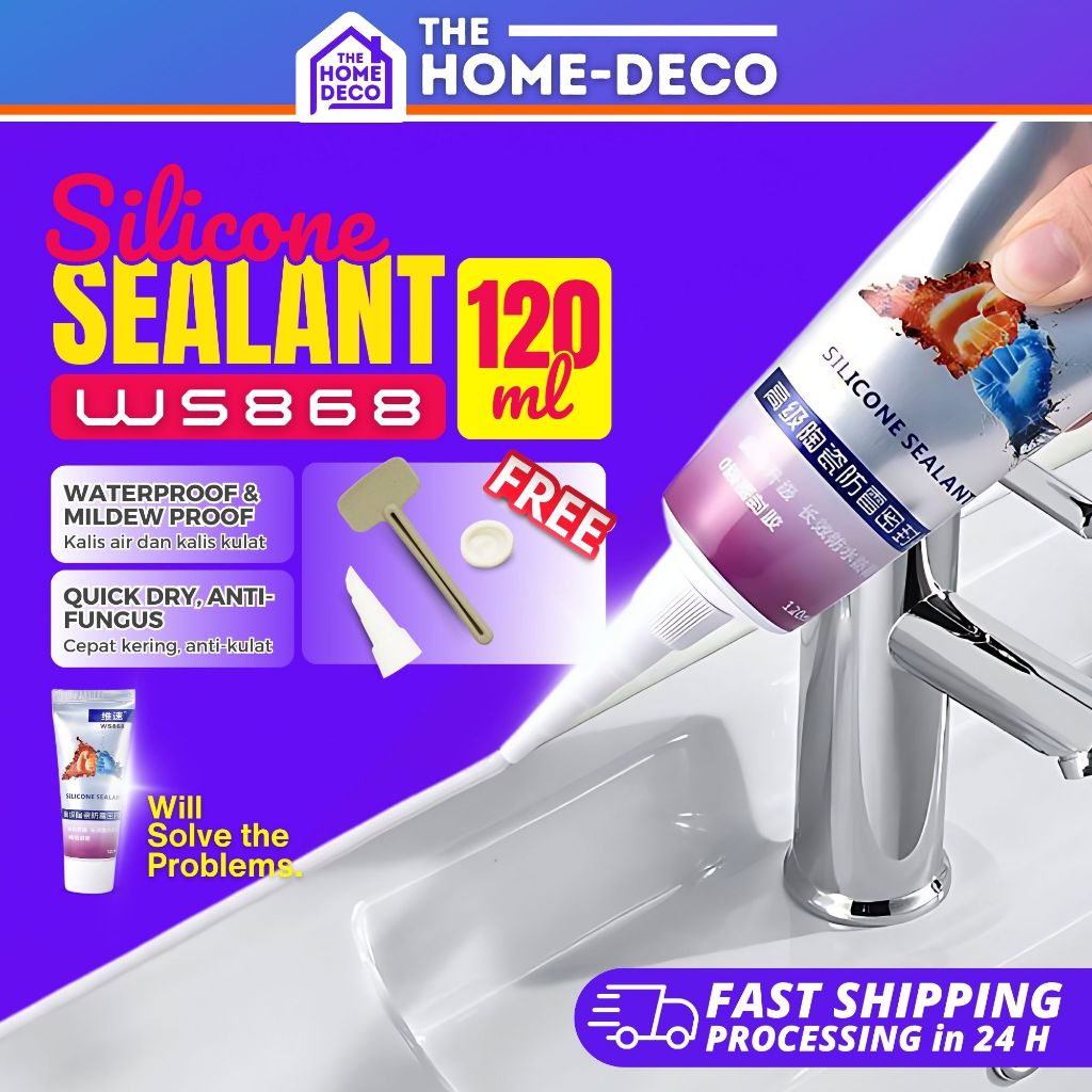 WS868 Silicone Sealant Kitchen Sink Toilet Bowl Waterproof Anti-Fungal ...
