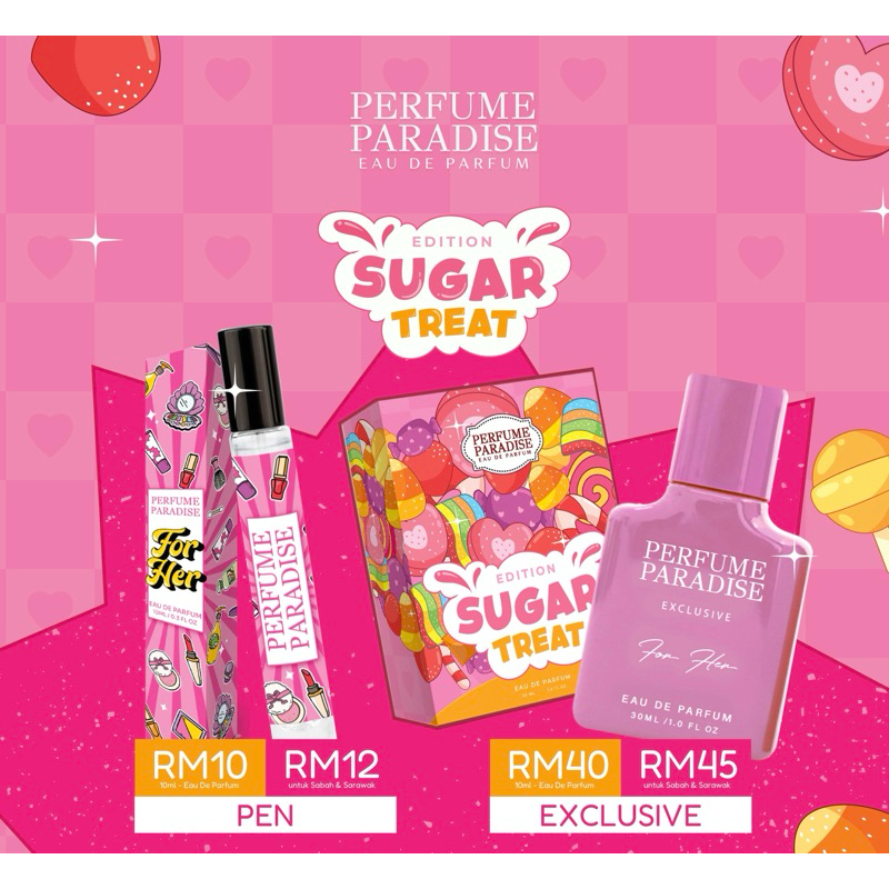 PERFUME PARADISE SUGAR TREAT EDITION READY STOK | Shopee Malaysia