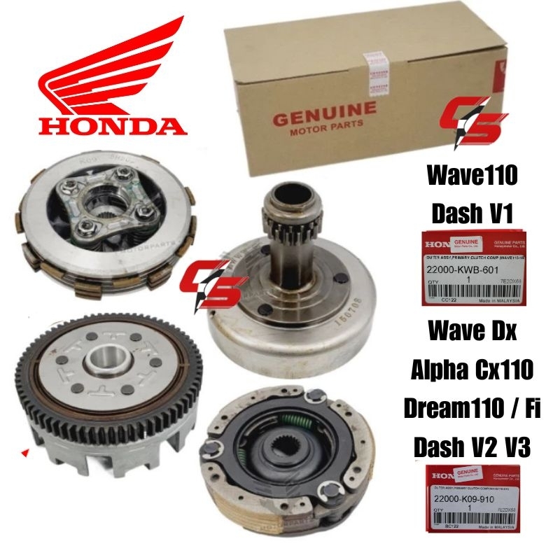 100% Original Malaysia Auto Clutch Complete Set Wave DX Dash110 v1-v3 ...