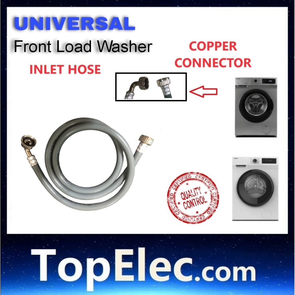 FRONT LOAD WASHING MACHINE INLET HOSE PIPE COPPER CONNECTOR/ PAIP MASUK ...