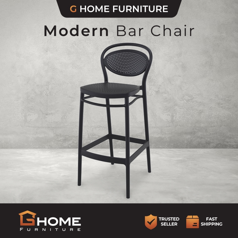🔥OFFER🔥G HOME Modern Plastic Bar Chair/ High Leg Dining Chair/Nordic ...