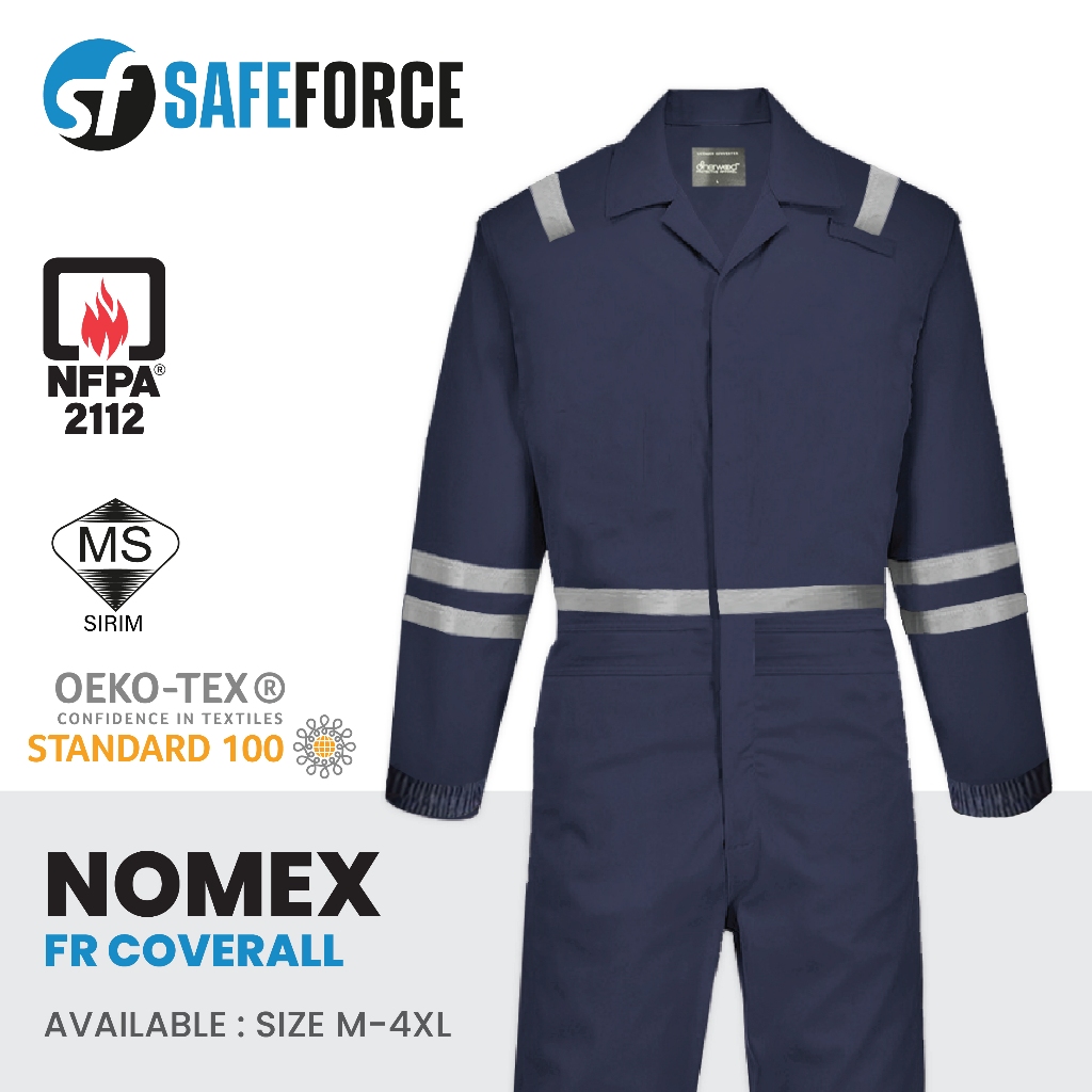 Sherwood Nomex FR Coverall 1" Reflector Original Nomex - Navy Blue ...
