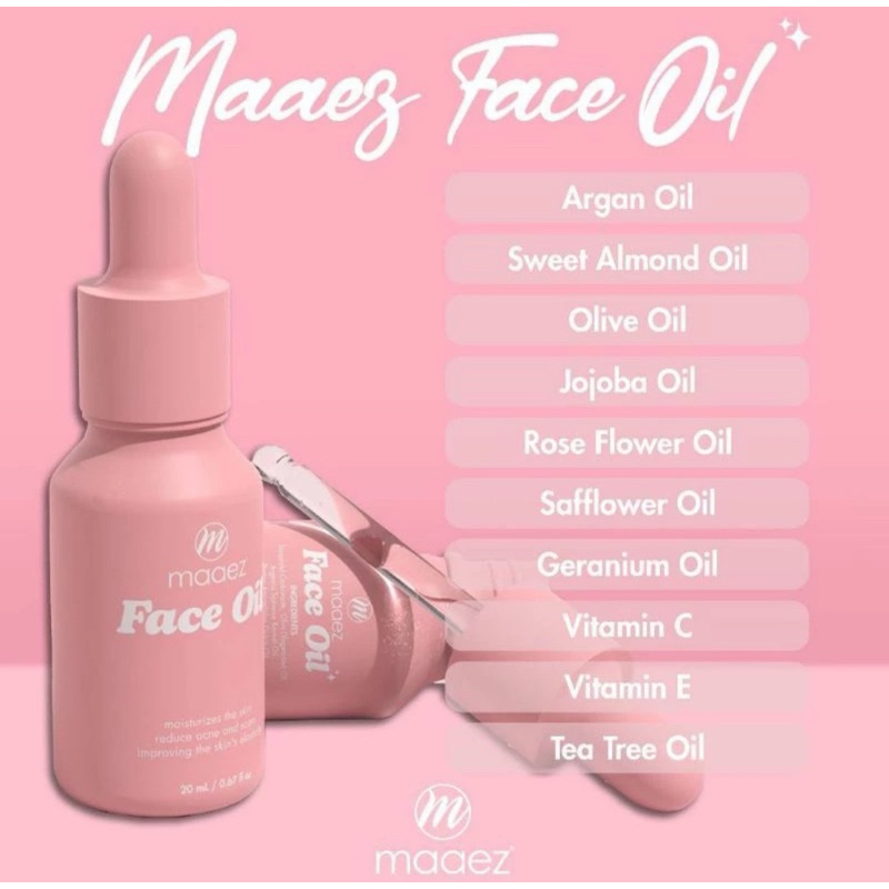 🔥𝗢𝗥𝗜𝗚𝗜𝗡𝗔𝗟💯MAAEZ Face Oil Maaez Cosmetics moisturizes skin reduce acne ...