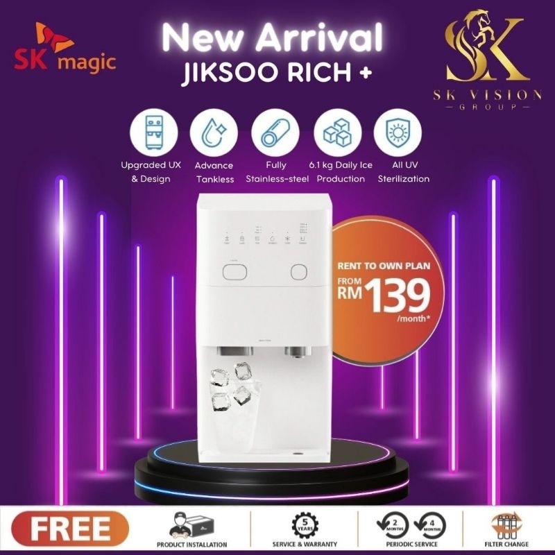[RENTAL] SK Magic JikSoo Rich Plus Penapis Air Ais Batu Water Dispenser ...