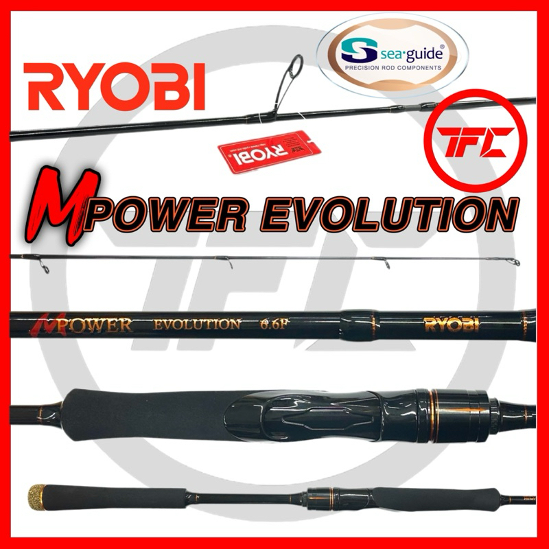 RYOBI M Power Evolution Spinning Fishing Rod Cast Casting Bottom MPower ...