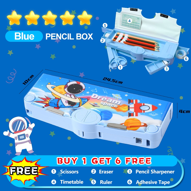 Gift for Kids Pen Box Multifunction Pencil Case Kid Pencil Box Primary ...