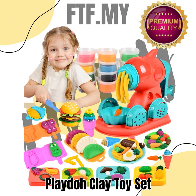 Playdoh Clay Toy Set Pretend Play Set Toys Burger Dough Set Ice Cream ...