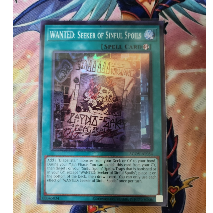 YUGIOH AGOV-AE054 The Sinful Spoils Hunter Fiend Super Rare Asia Edition | Shopee Malaysia