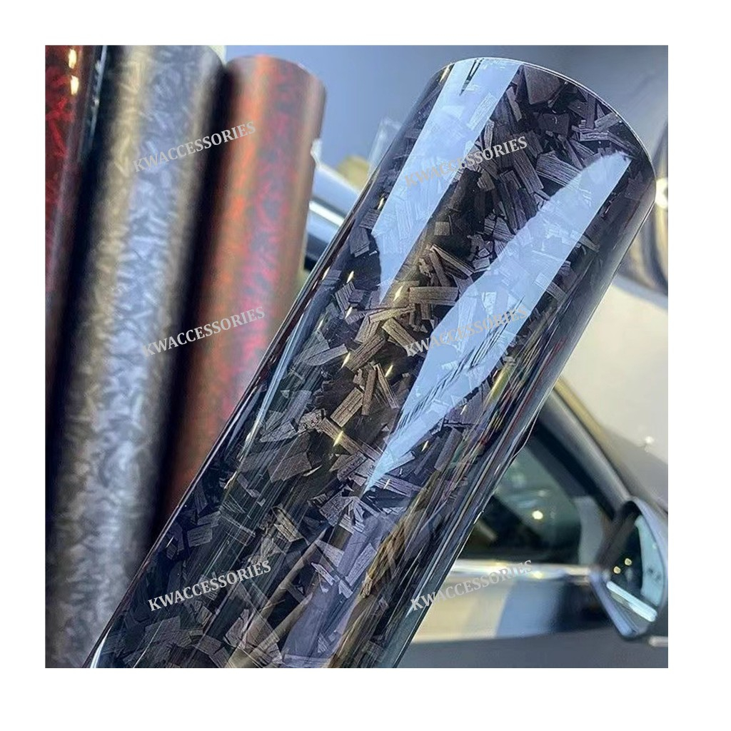 Pet Glossy Forged Carbon Fiber Vinyl Wrap Film Adhesive Motorcycle ...