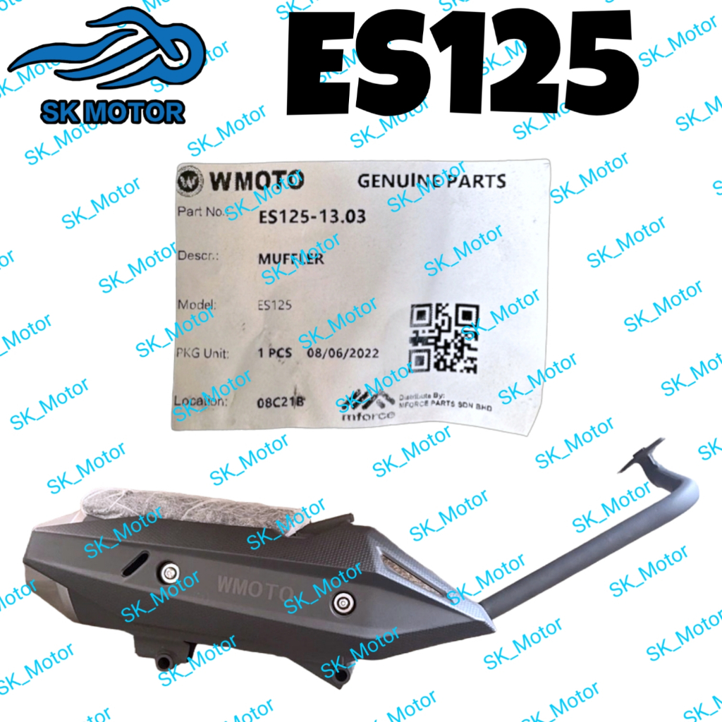WMOTO ES125 ES 125 Original Exhaust Pipe Muffler Assy Ekzos Ezos ES125 ...
