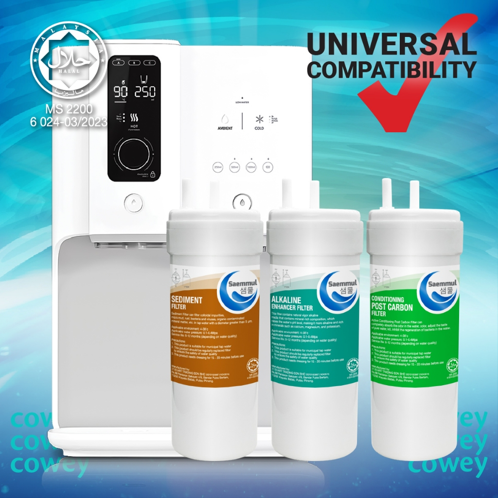 Enhanced Water Filter Alkaline Set SAEMMUL 6" Halal Certified Universal ...