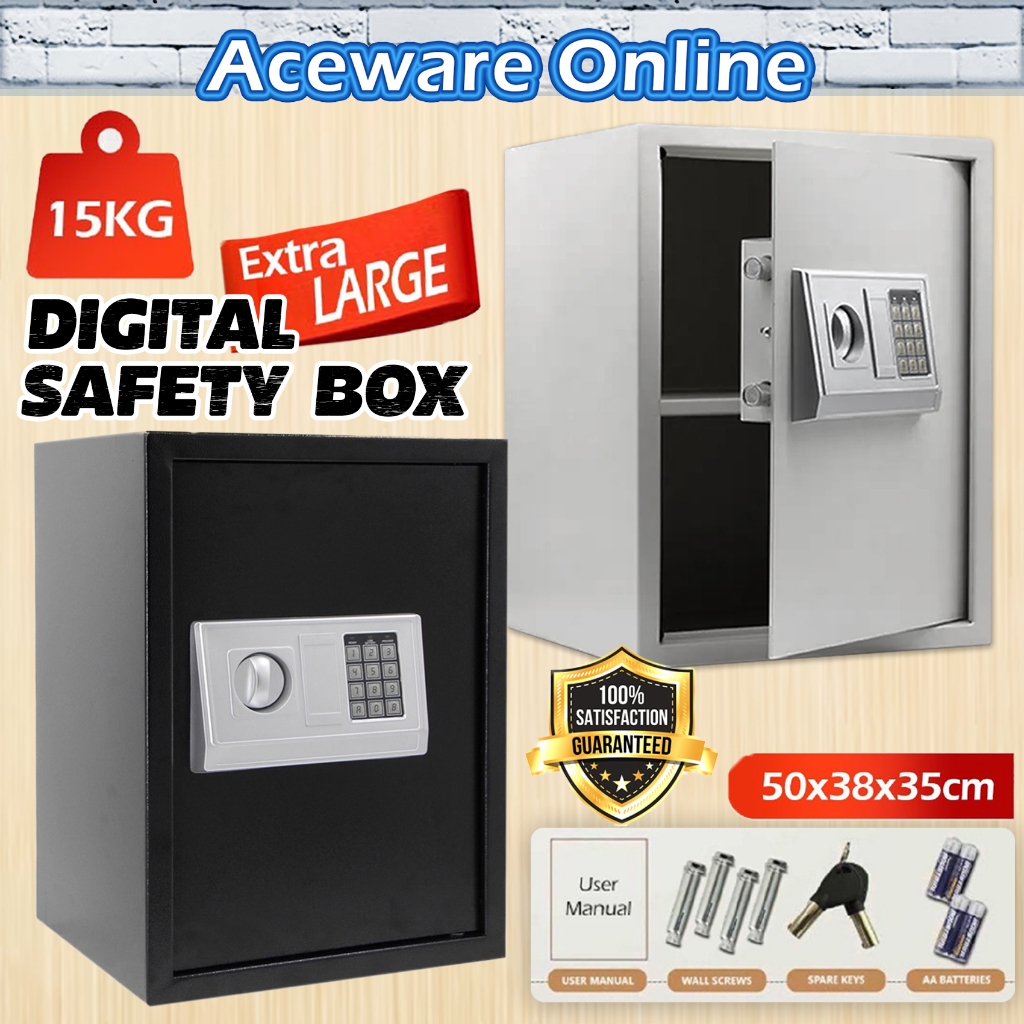 15KG Digital Safety Box Safe Box Burglar Safe Box Anti-Theft Money Box Metal Security Box Peti ...