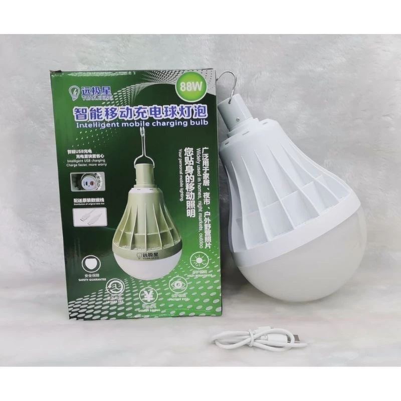 🔥88W Lampu Pasar Malam Rechargeable LED Bulb Yuan JiXing Intelligent ...