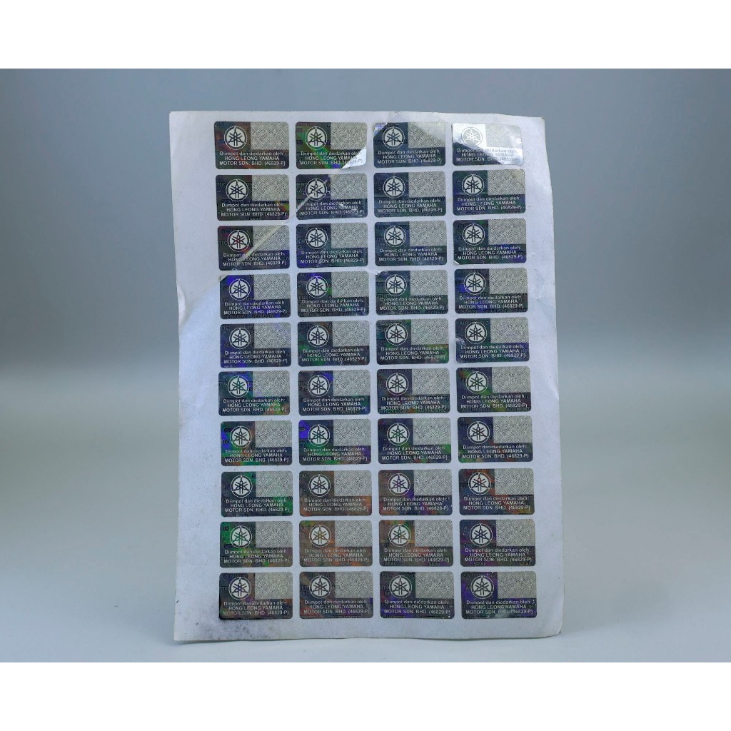 STICKER HOLOGRAM IMPORTED AND DISTRIBUTED ORIGINAL YAMAHA | Shopee Malaysia