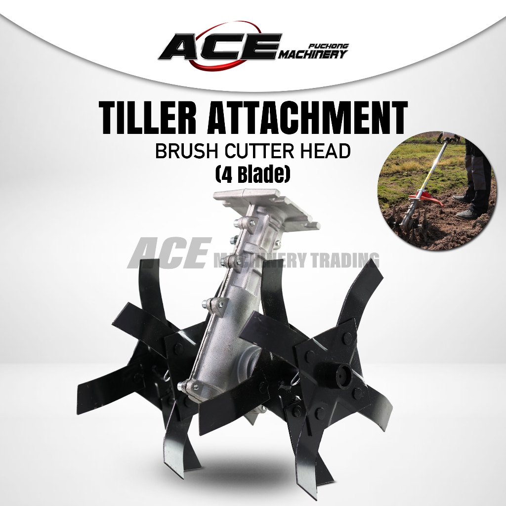 TILLER ATTACHMENT BRUSH CUTTER HEAD 4 BLADE | 7T | 26mm | TILLER HEAD ...