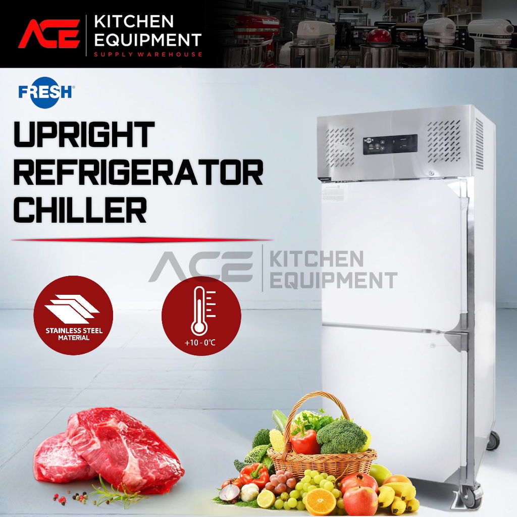 FRESH chiller 2 Doors Upright Refrigerator Chiller (Stainless/Steel ...