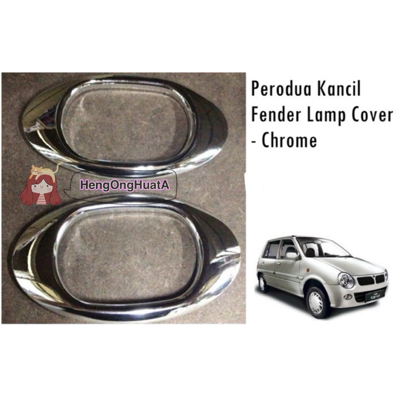 Perodua Kancil fender lamp cover Chrome 2pc Perodua Kancil Fender Lamp ...