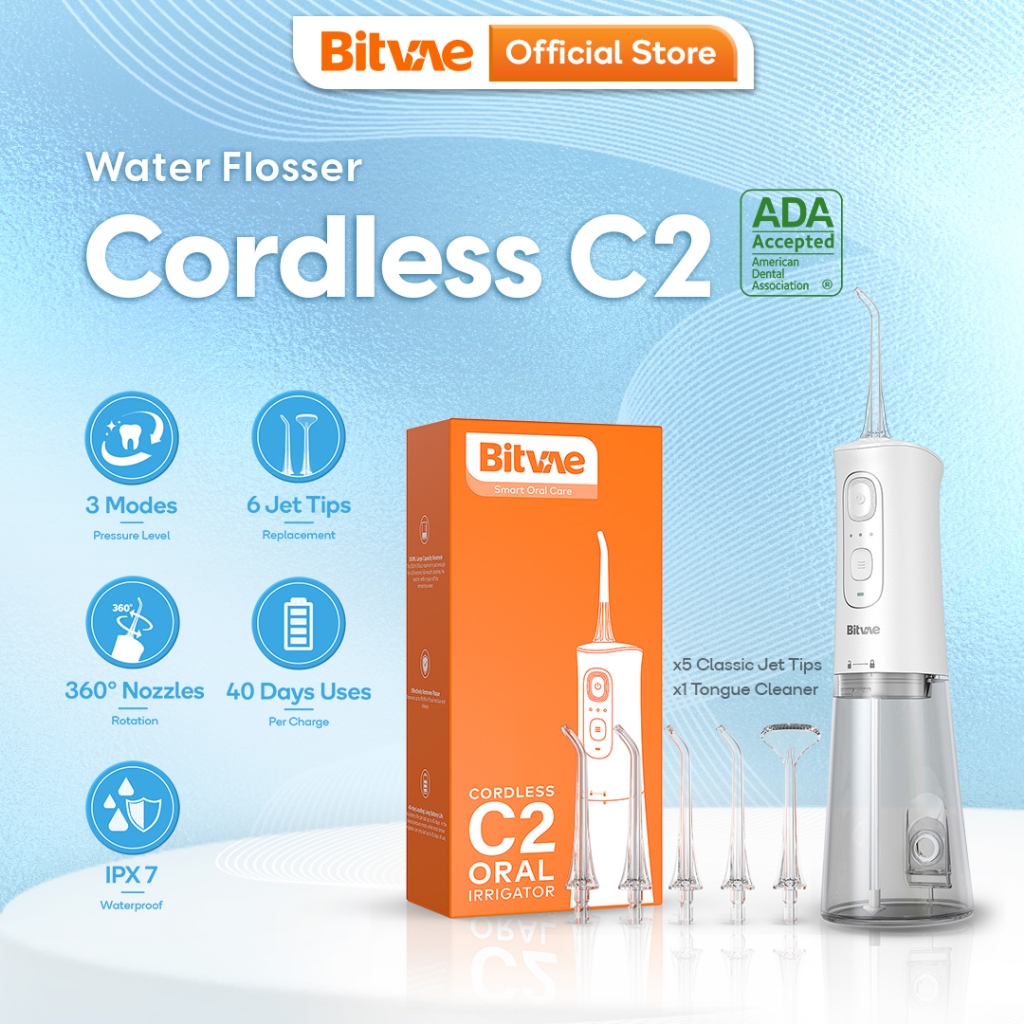 Bitvae C2 Water Dental Flosser (6 Nozzles/300ml) | Shopee Malaysia