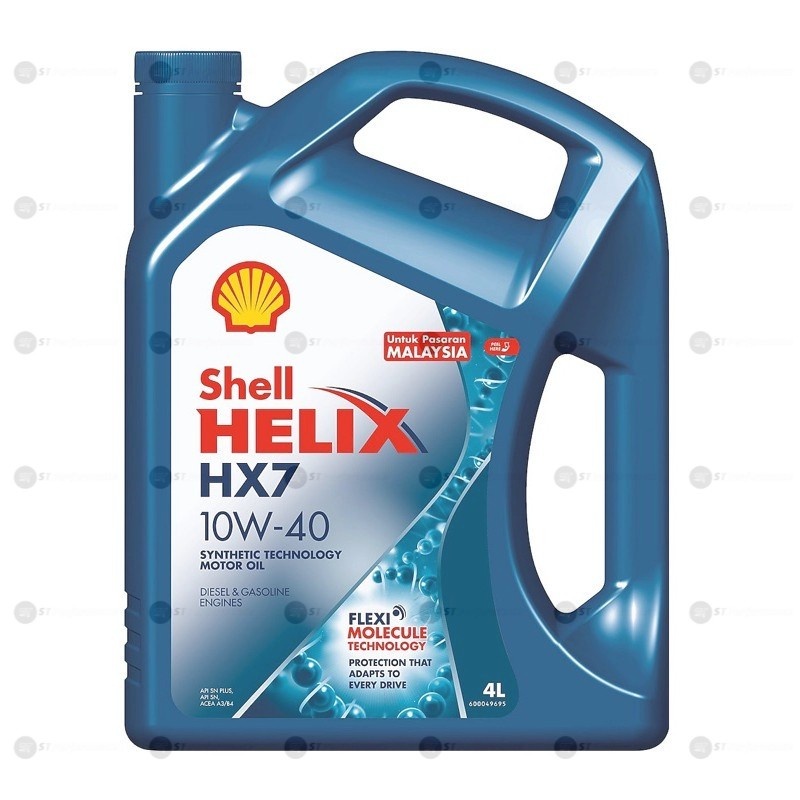 SHELL HELIX HX7 10W-40 Synthetic Technology Motor Engine Oil (4 liter ...