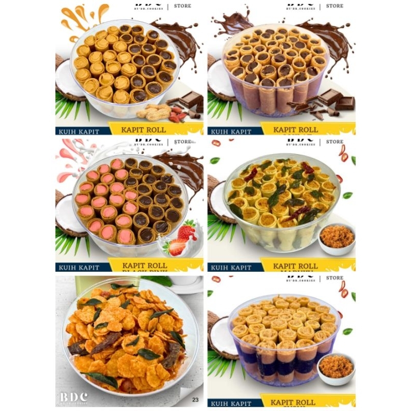 Kapit roll BDC strawberi matcha hazelnut coklat kacang mix chicken ...