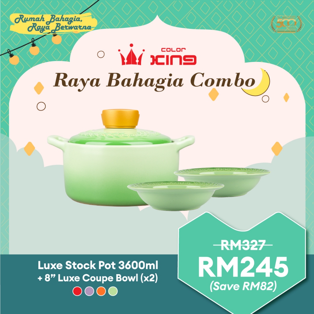 Color King: Casserole Stock Pot (3600ML) + 8" Luxe Coupe Bowl 600ml ...