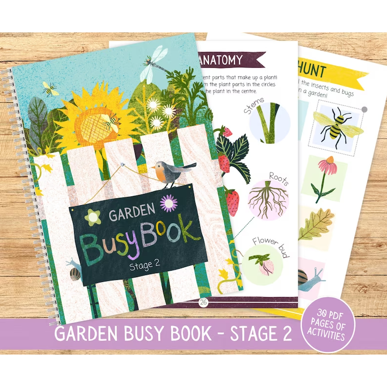 PDF] Garden Spring Stage -2 Busy Quiet Book Learning Kids Printable ...